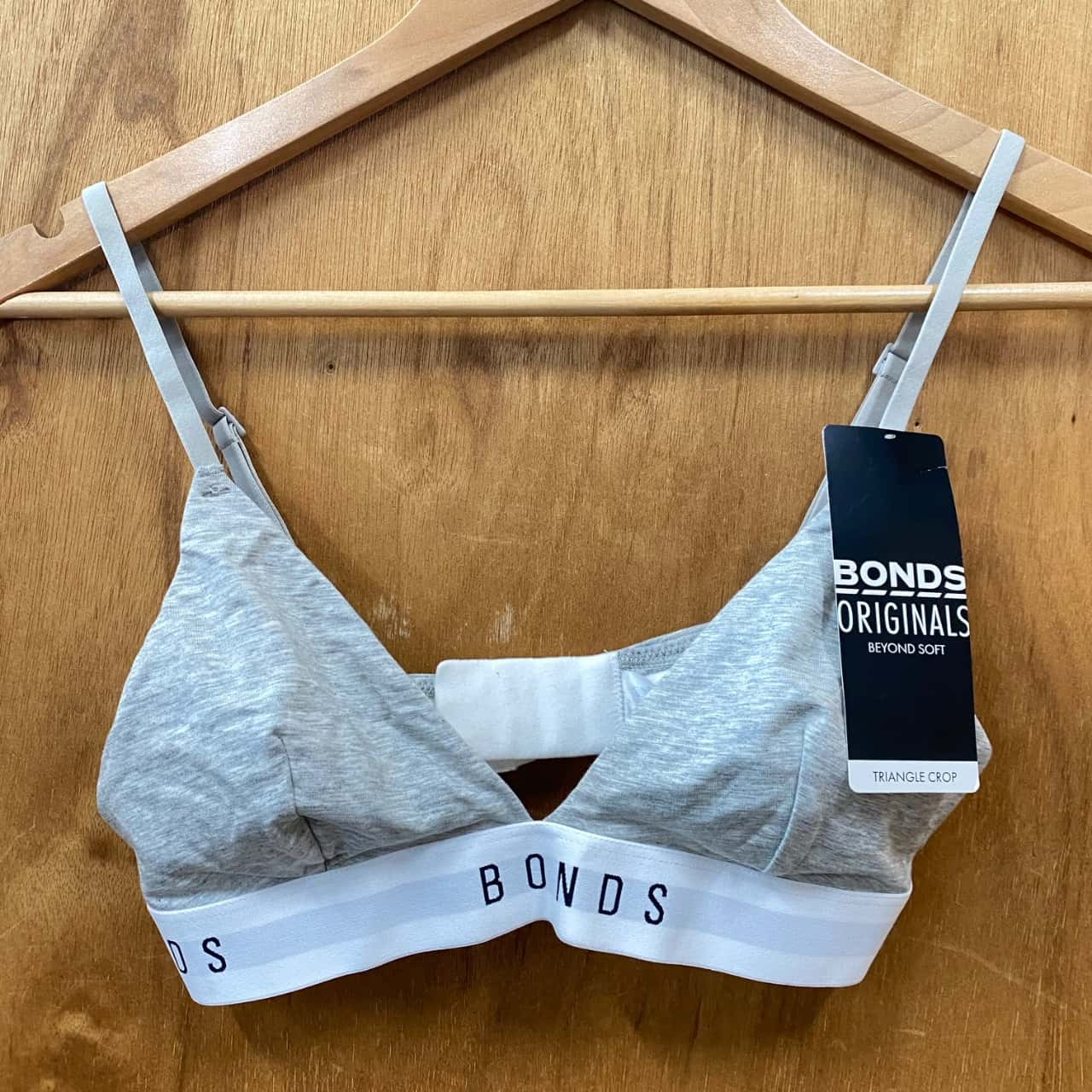 Bonds Light Grey Triangle Bralette Size 10