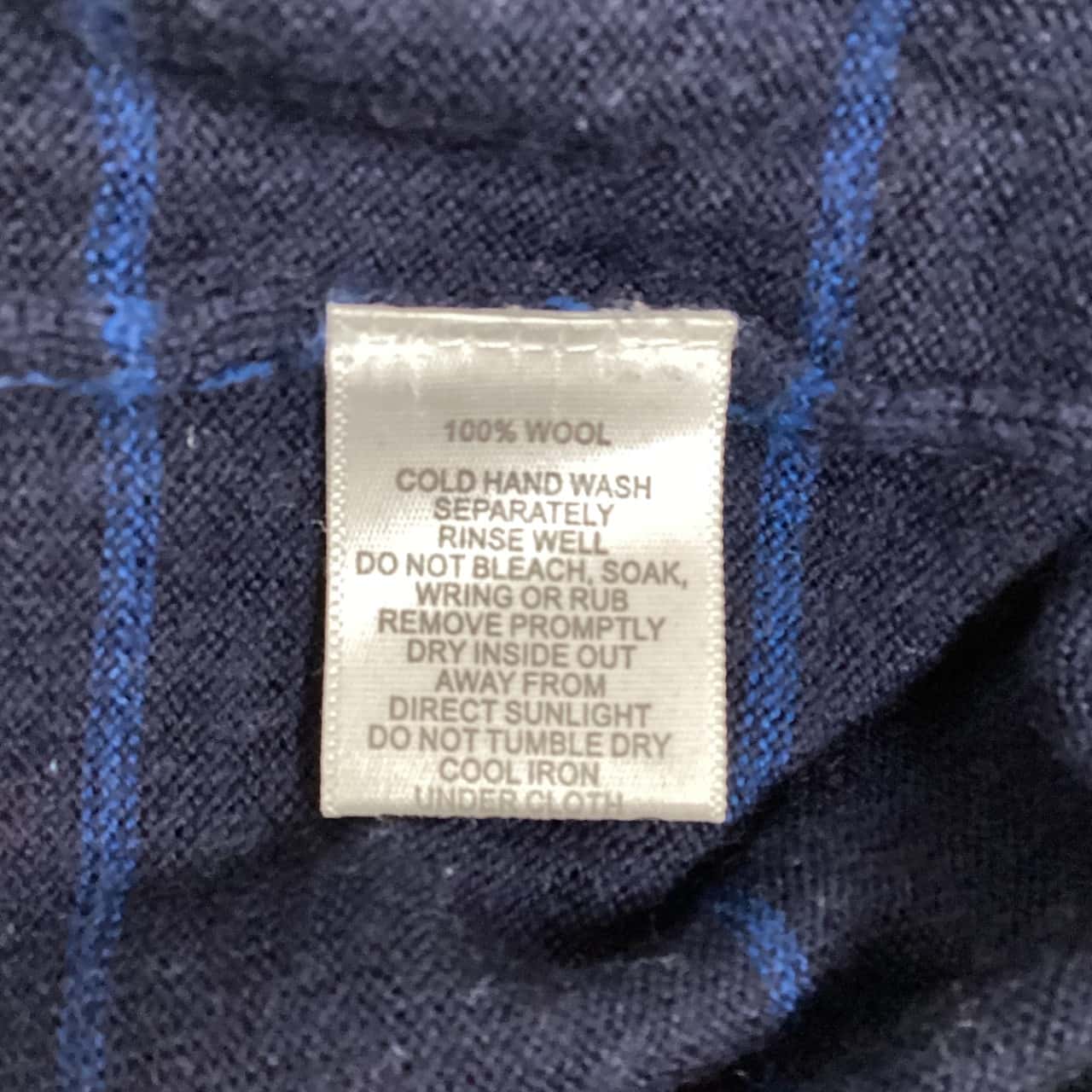 SABA Mens Size S Jumpers Blue / Striped 100% wool VGUC(s)