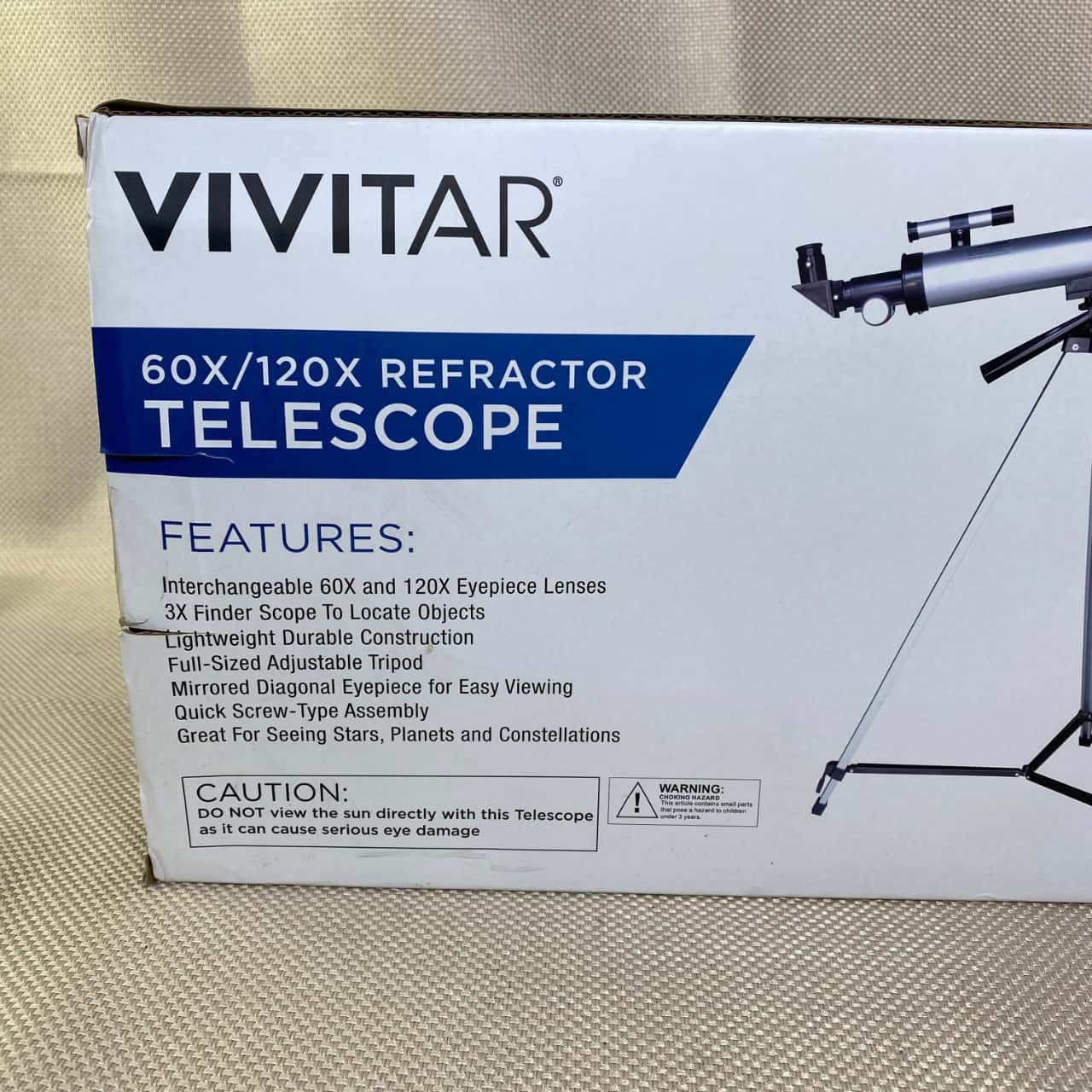 Vivitar Stars & Beyond 60x/120x Refractor Telescope ***Used but in very ...