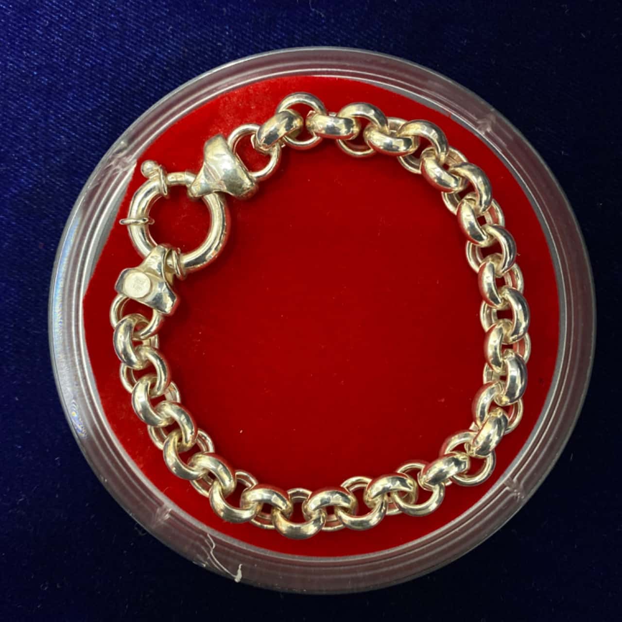 Stamped Silver Large Belcher Chain Bracelet(s)