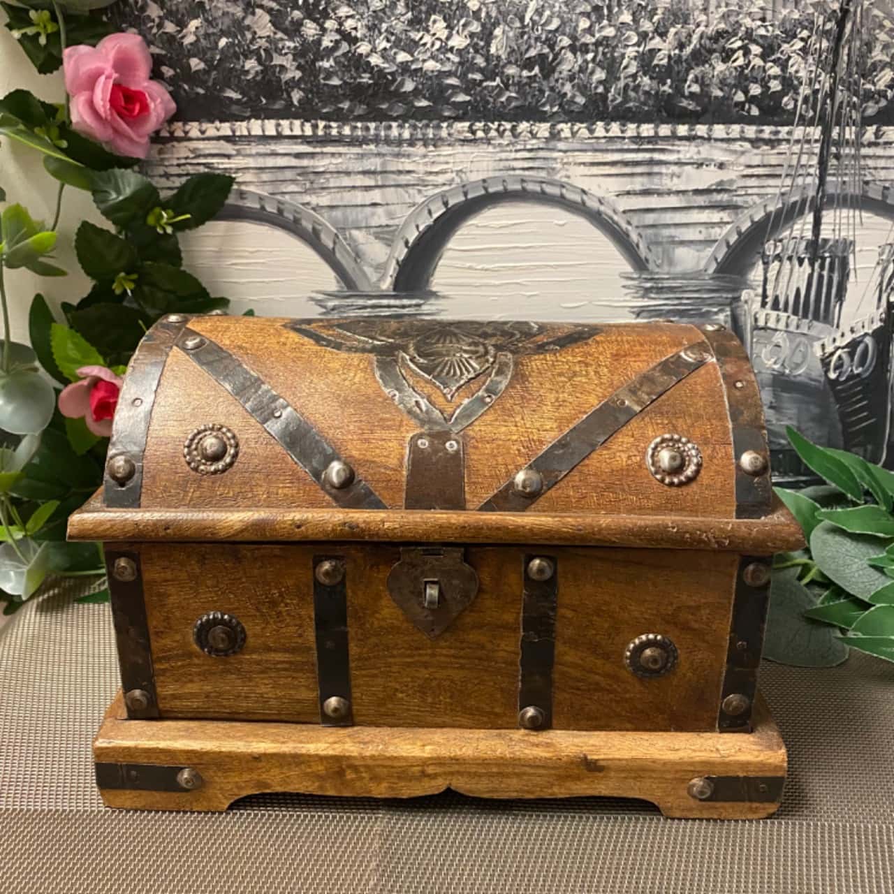 Wooden rustic Indian chest (s)