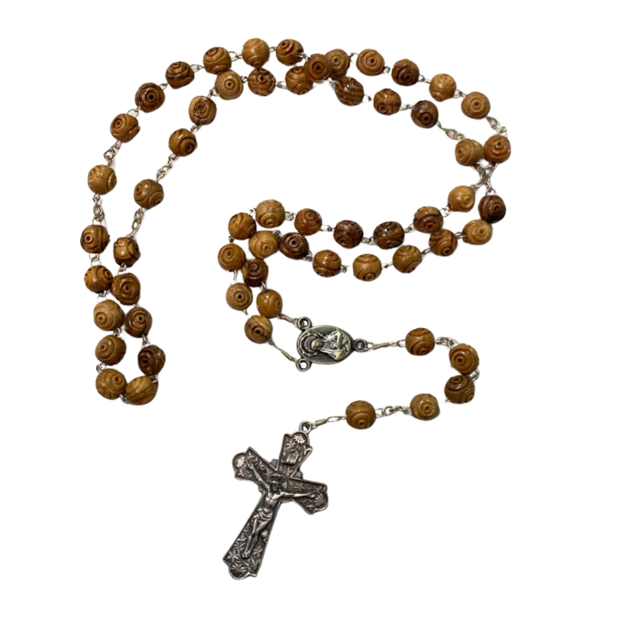 Jerusalem Wooden Beads Rosary Necklace(s) - Used Very Good | Salvos Stores