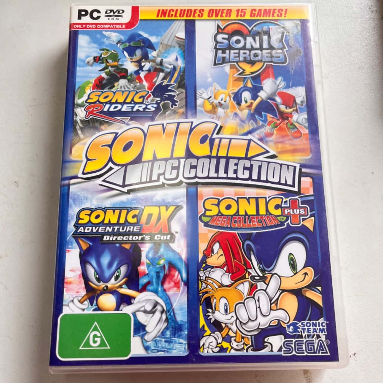 SEGA Sonic PC Collection DVD-Rom Over 15 Games 6 Discs Riders Heroes ...