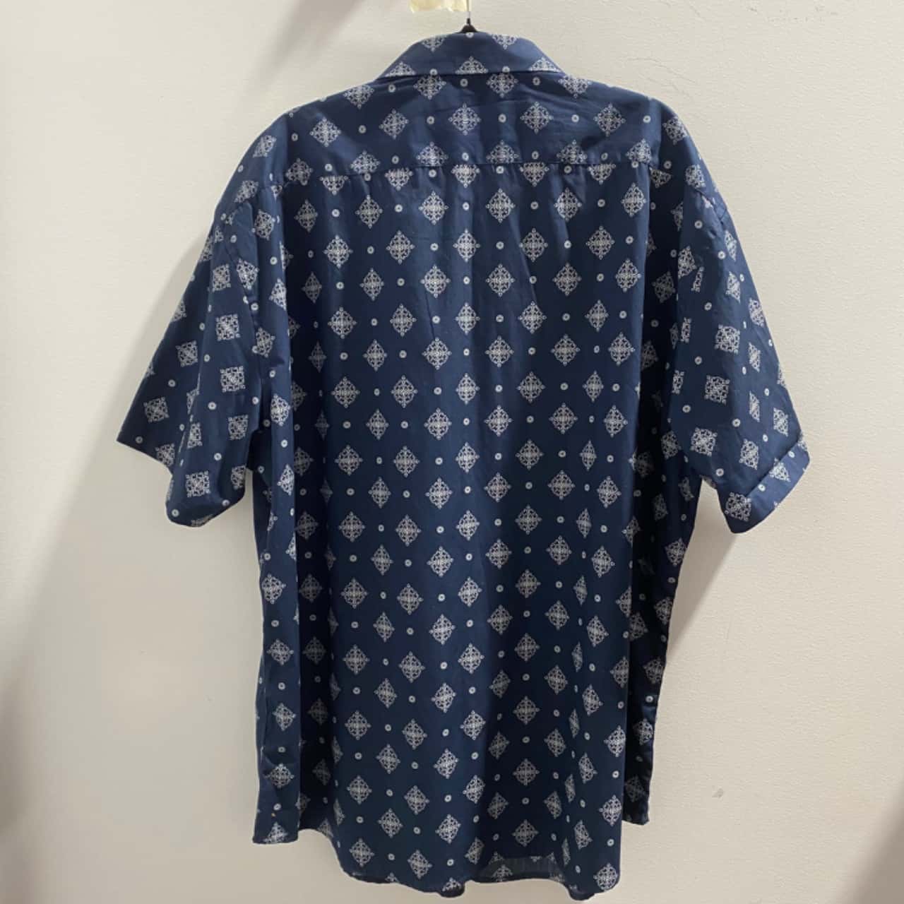 Connors Mens Size XXXL Blue / Pattern / White Short Sleeve Shirt