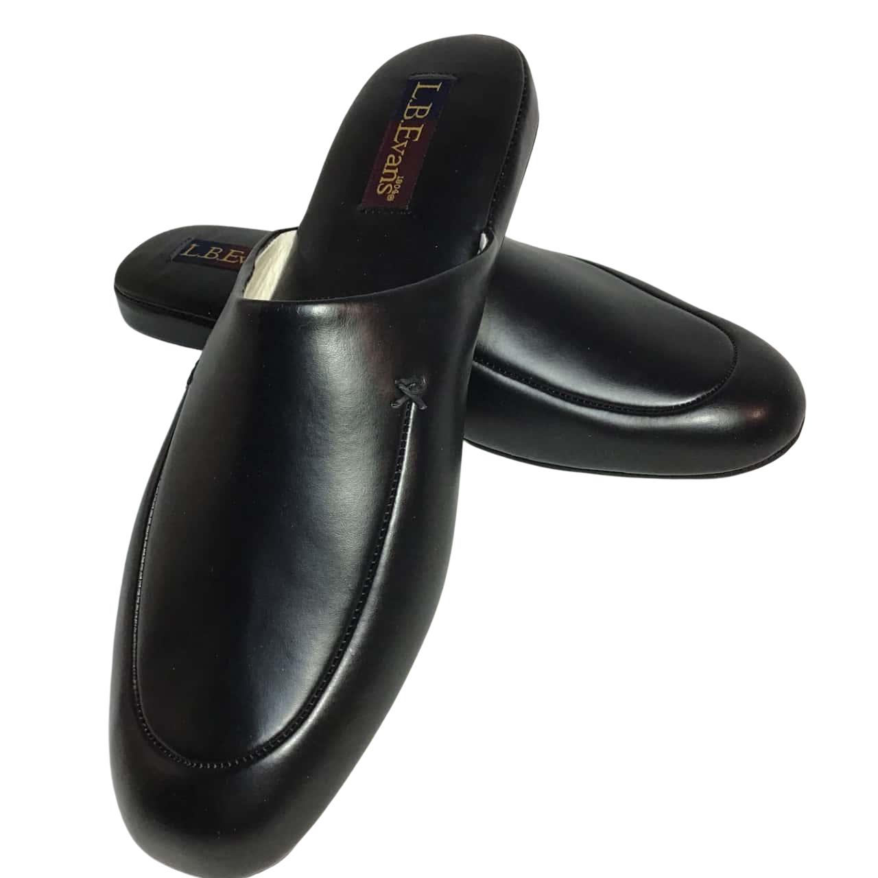 Mens L.B. Evans Size M Black Slippers(s)
