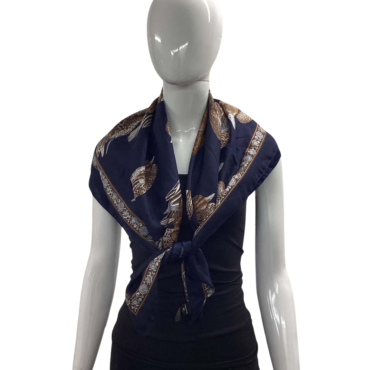 Art of the Scarf Duck Print Womens Scarf 90x90