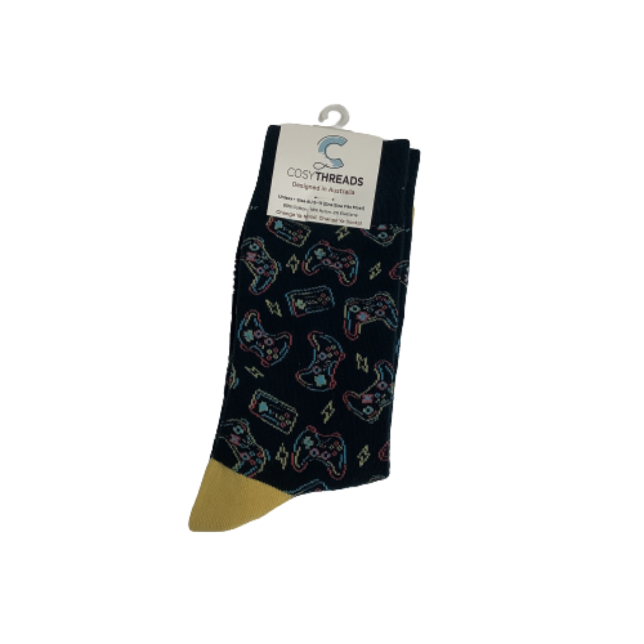 New CosyThreads Unisex Socks One Size Fits Most: Game Controller Print ...