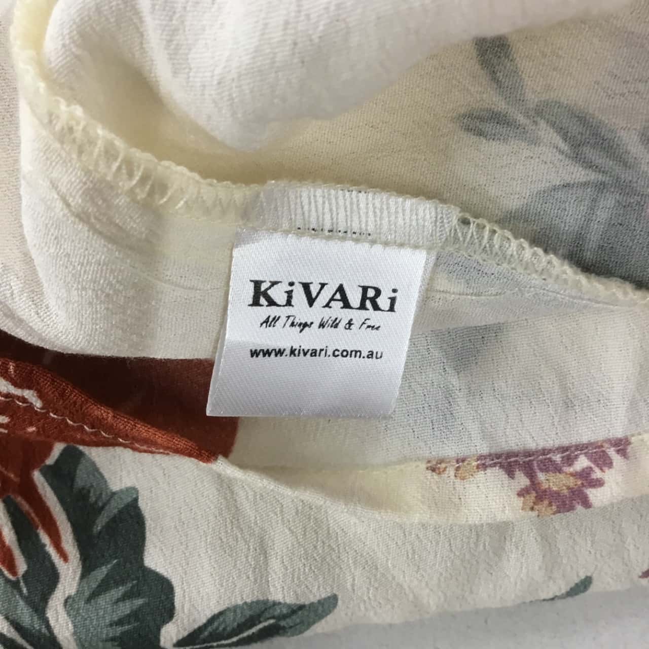 Kivari Womens Size S Mini Dress Cream / Floral (s)