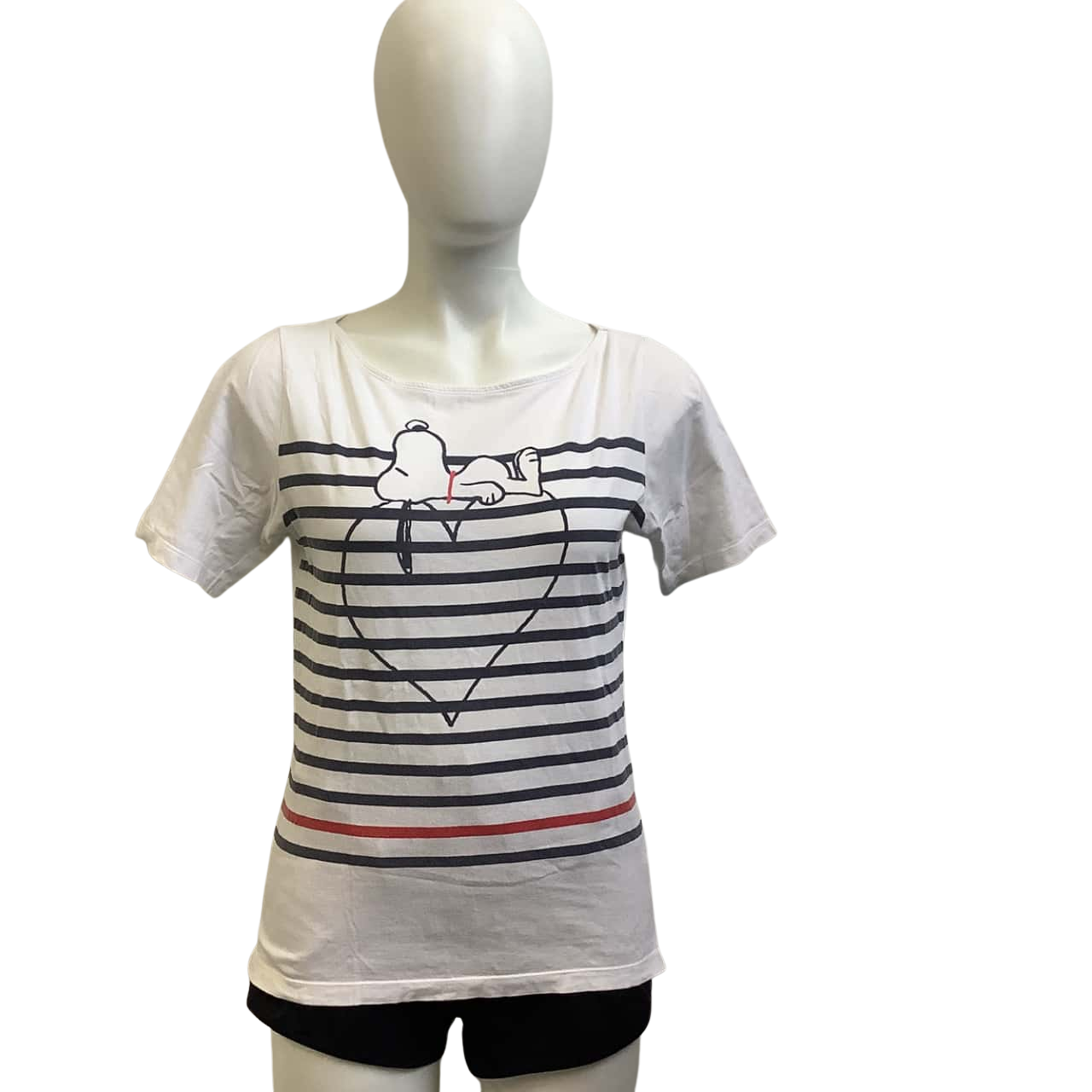 Uniqlo Womens Size S M Peanut Graphic Print Tee White s 