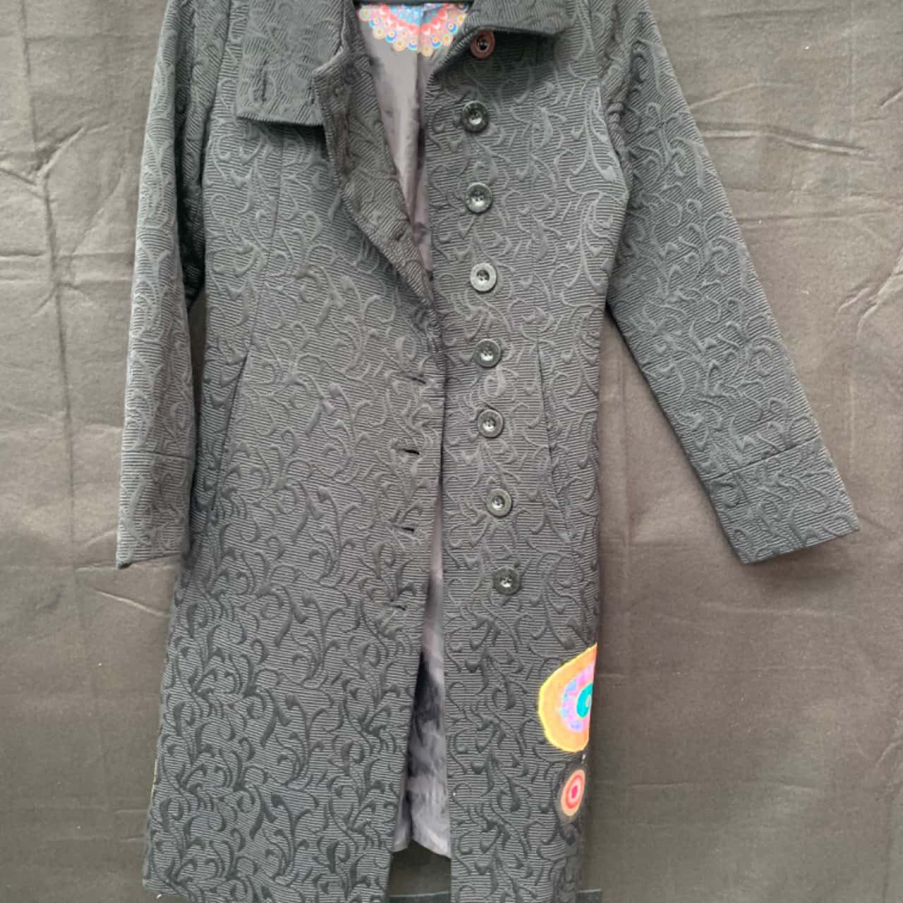 Desigual Womens Size 36 Performance Jacket / Trench Coat Black ...