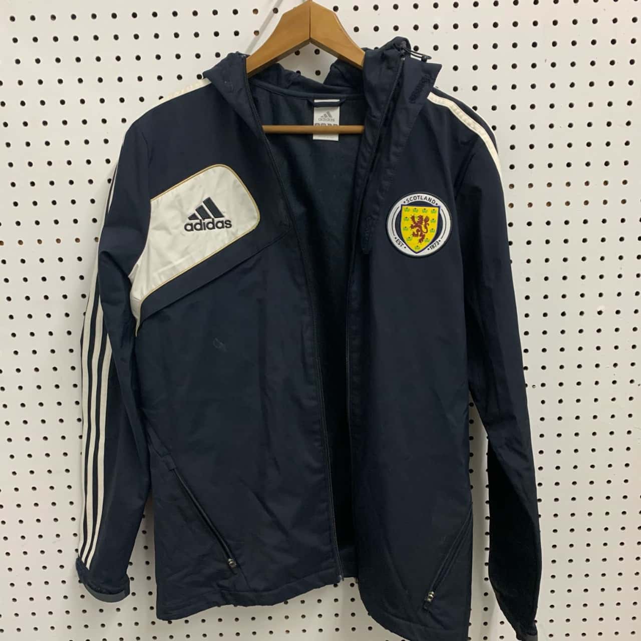 Adidas Mens Size 36 Jacket Black /Gold/White (s)