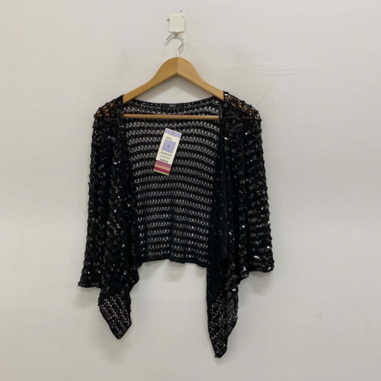 Marks & Spencer Womens Size 8 Pullover Black Sequins (s)