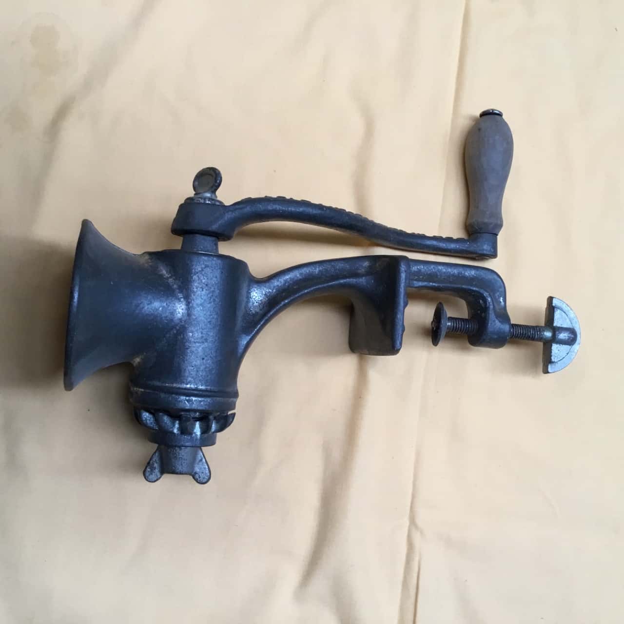 Vintage Pope Major Meat Mincer With Wooden Handle Circa 1960s