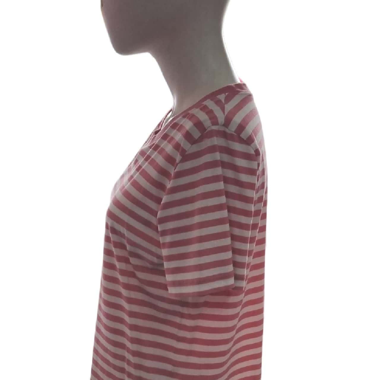 Womens Cos Pink& White Striped Top S(s)
