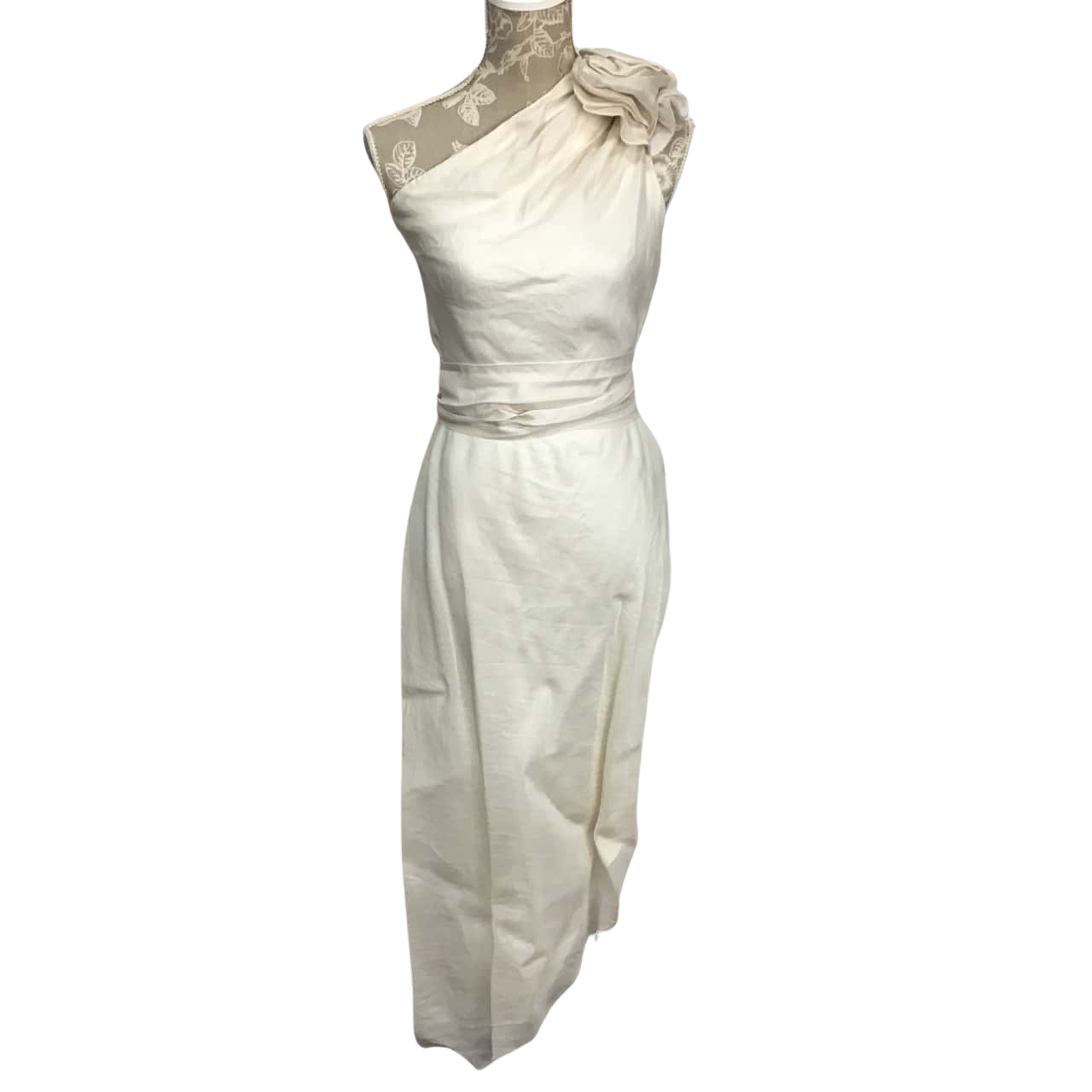 Ginger & Smart One Shoulder Silk Dress with Sash(s)