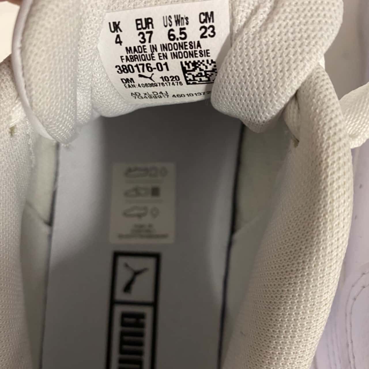 Puma Womens Size 6.5 White (s)