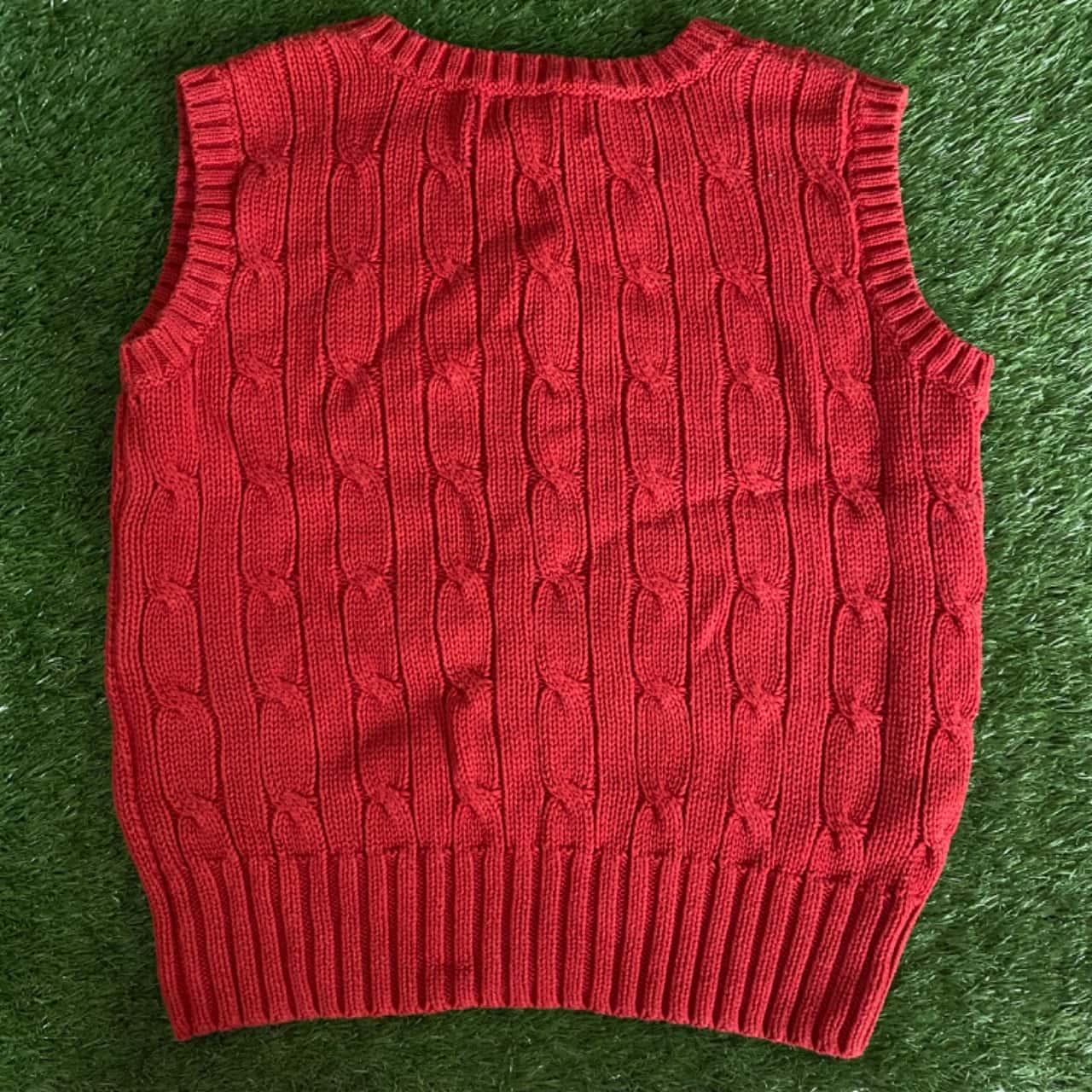 Polo Ralph Lauren Red Knit Vest Size 2(s)