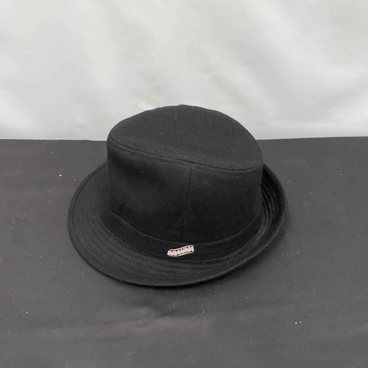 Unisex Black Vintage Brahma Black Wool Hat