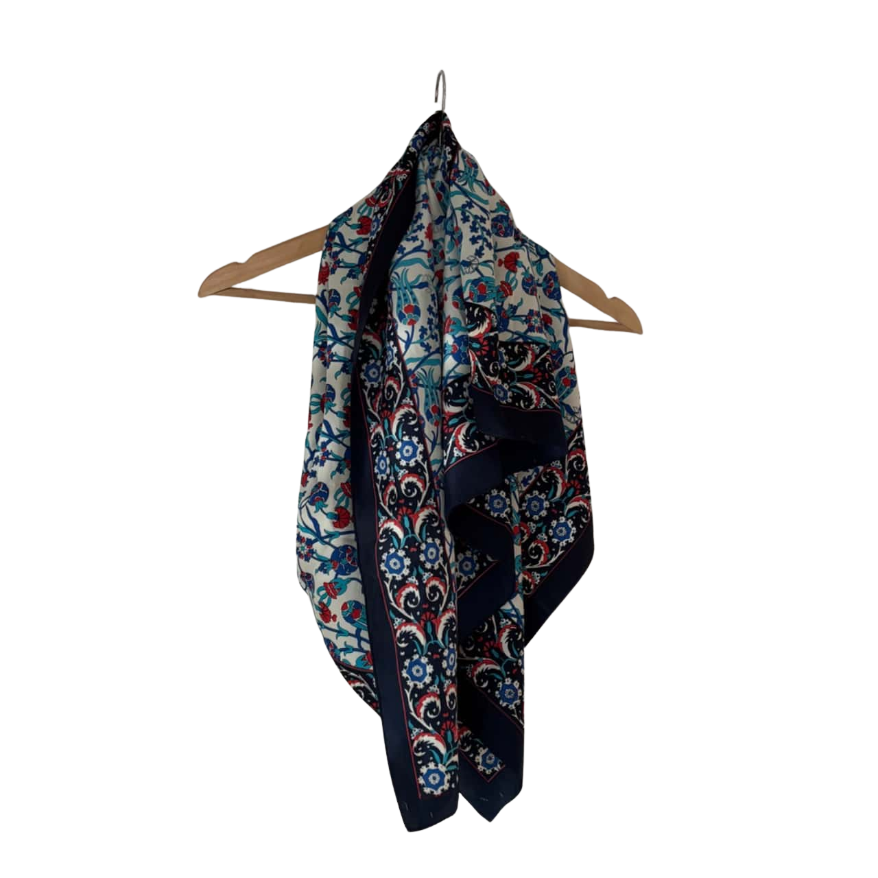 Womens Ladies BURSA Floral Silk Scarf Classic Luxury Wrap Scarf Made in ...