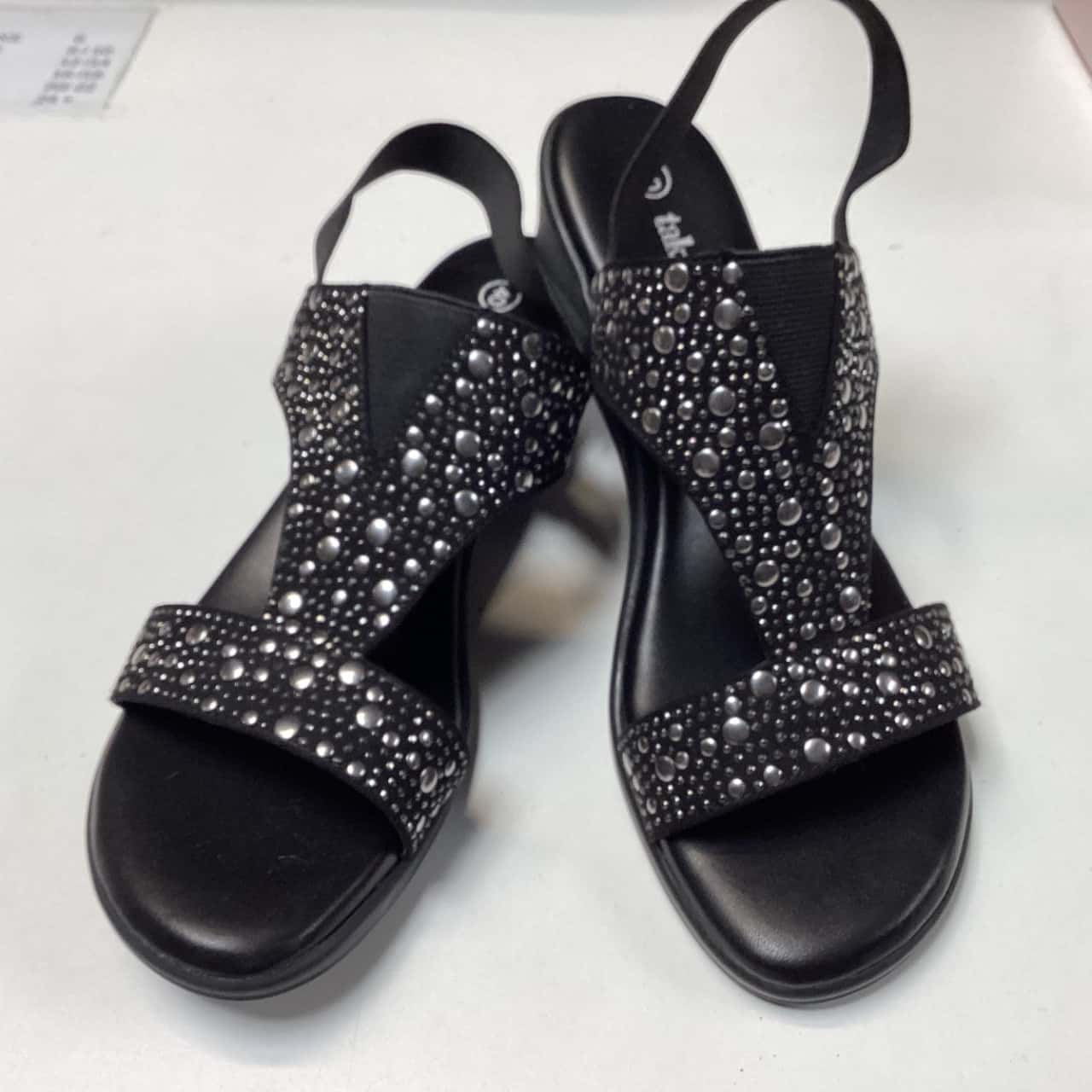 Taking Shape Lady’s sandals Size 40 Black / Silver size 40(s)