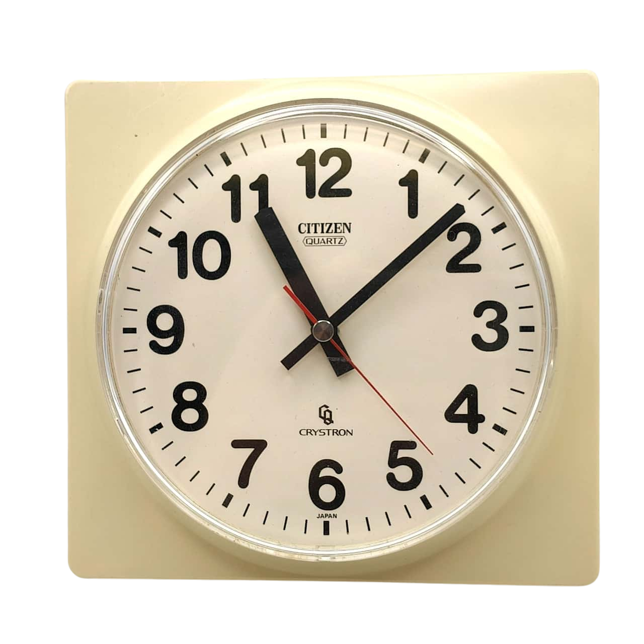 Vintage Citizen Crystron Quartz Wall Clock Made In Japan (office)(s)