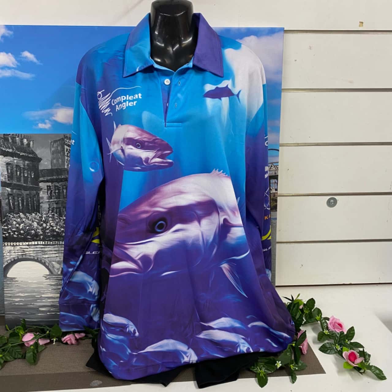 Mens complete Angler Shirt Size L(s)