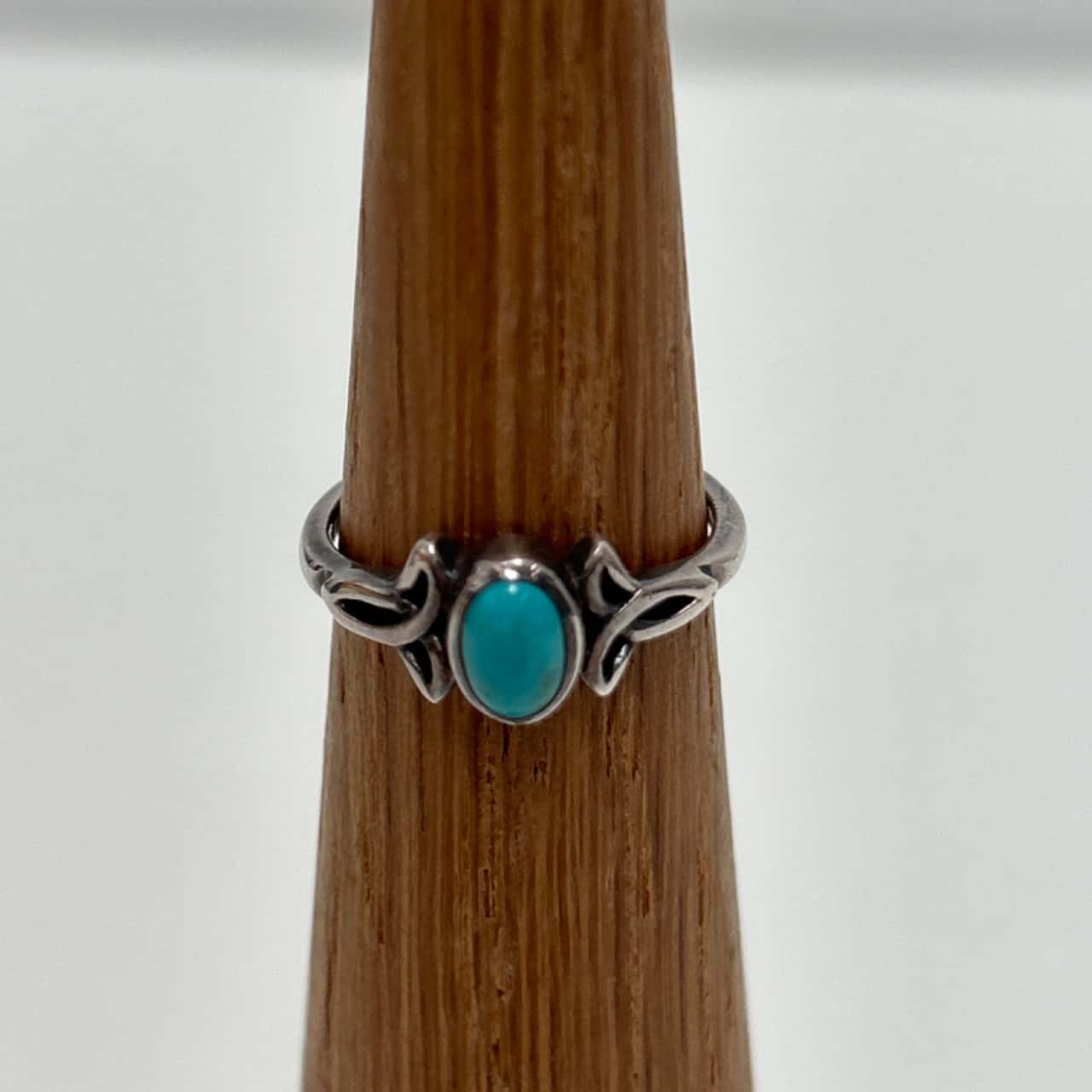 925 Stamped Turquoise Stone Ring - Size 50(s)