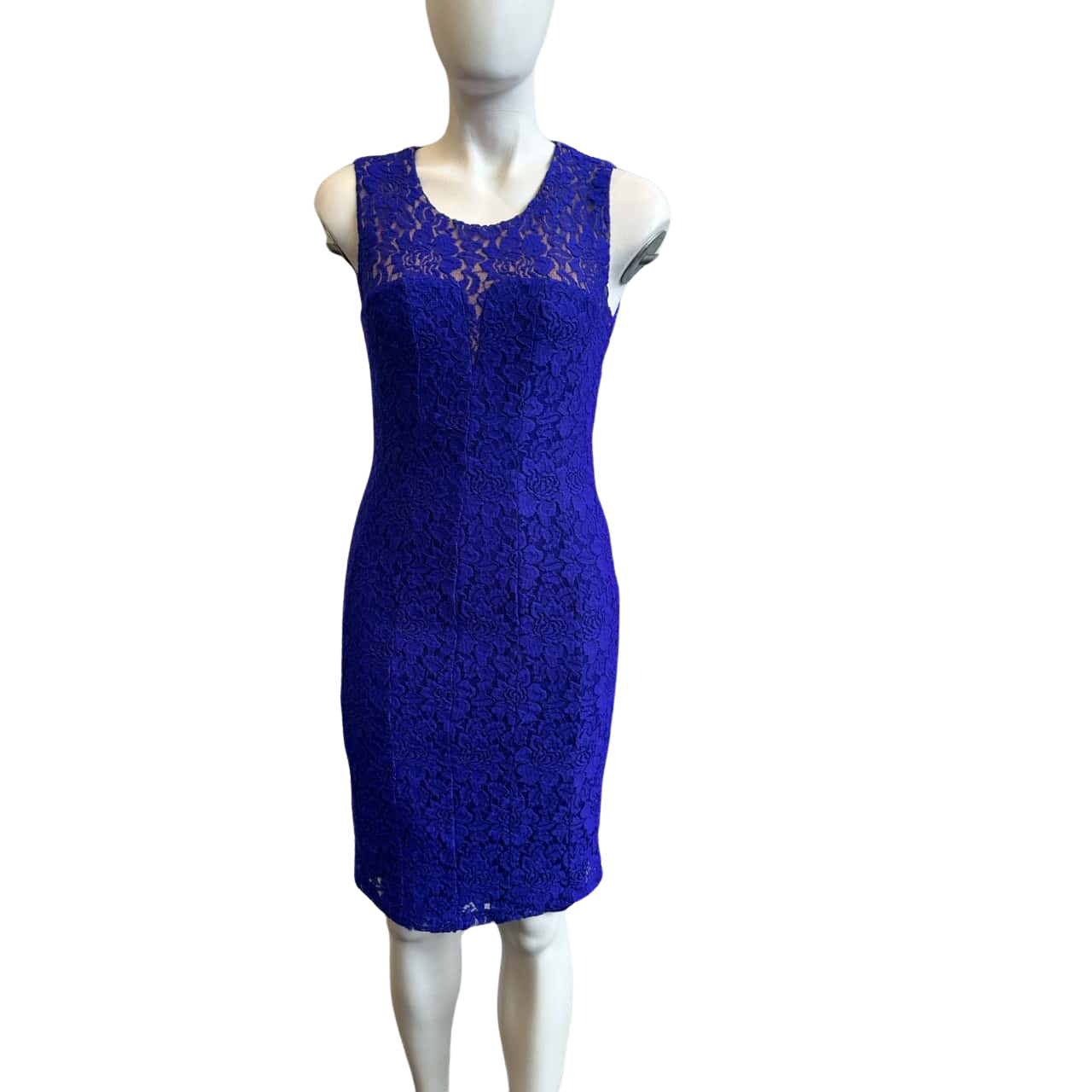Diana Ferrari Women's Size 8 Sleeveless Midi Dress Blue (s)