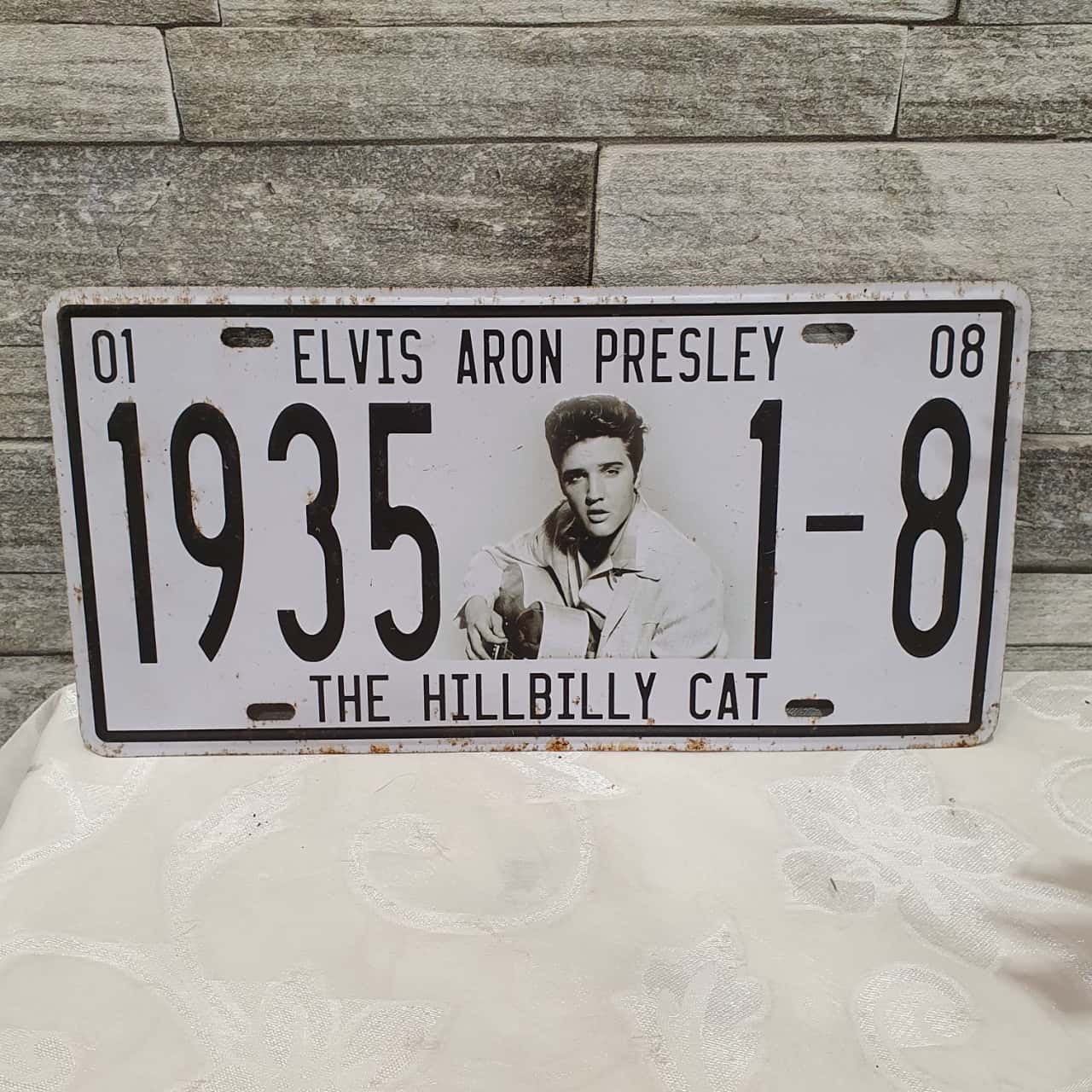Collectable Elvis Aron Presley License Plate Metal