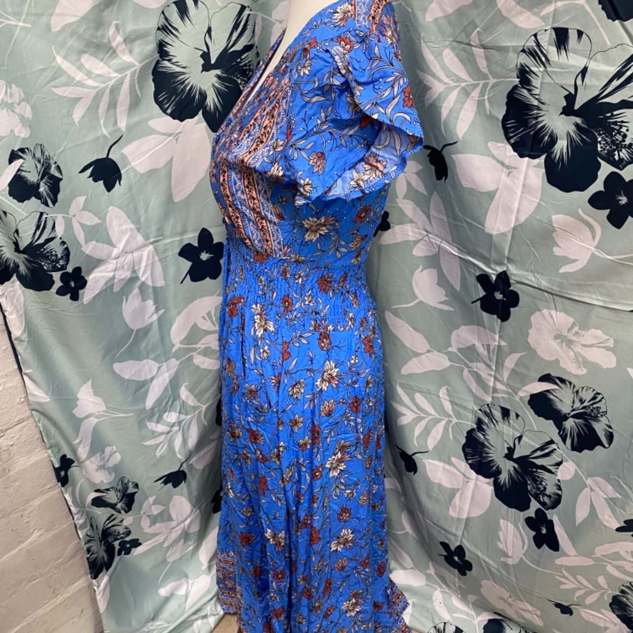 Jaase Womens Size M Maxi Dress Blue (s)