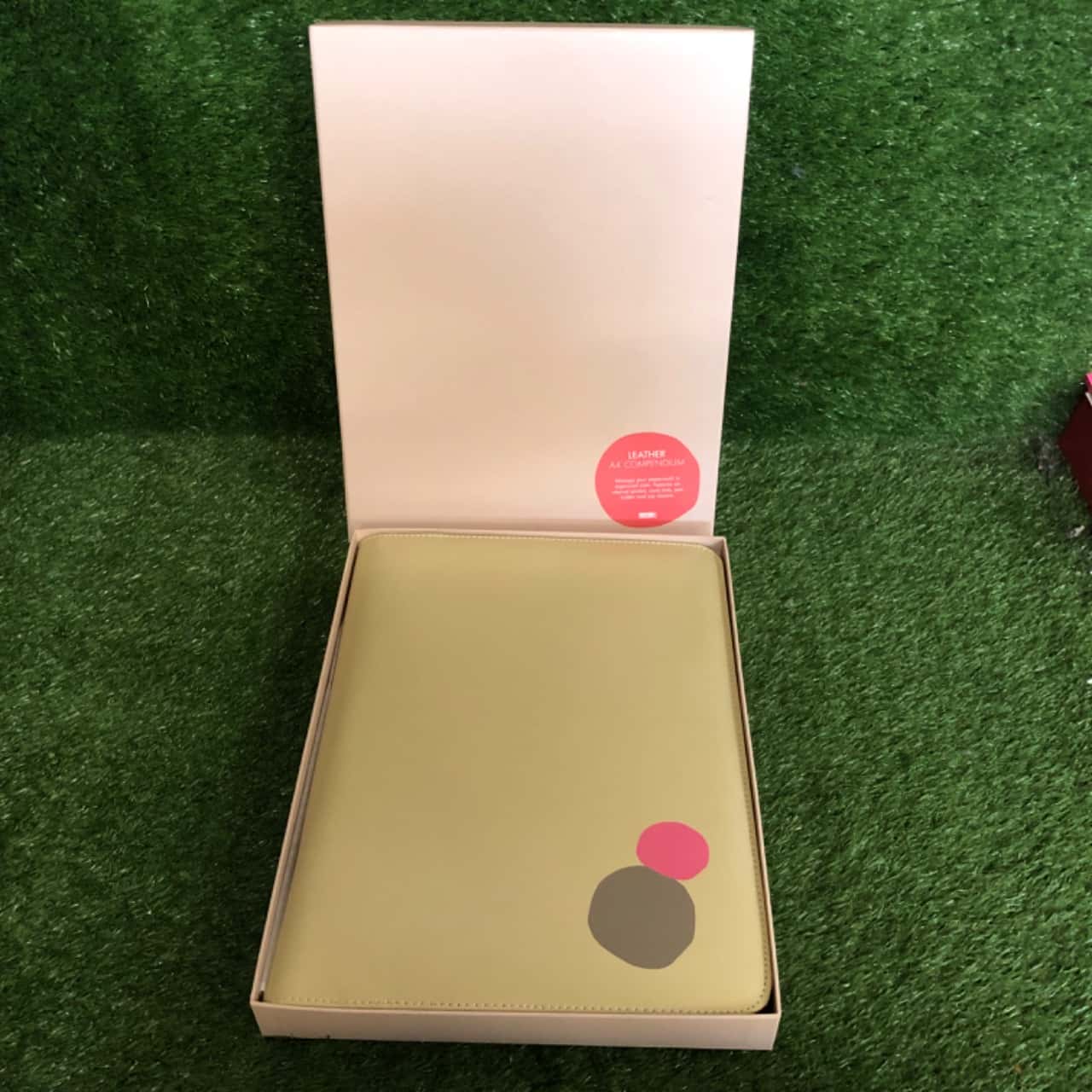 Kikki K Leather A4 Sand Compendium (New In Box)