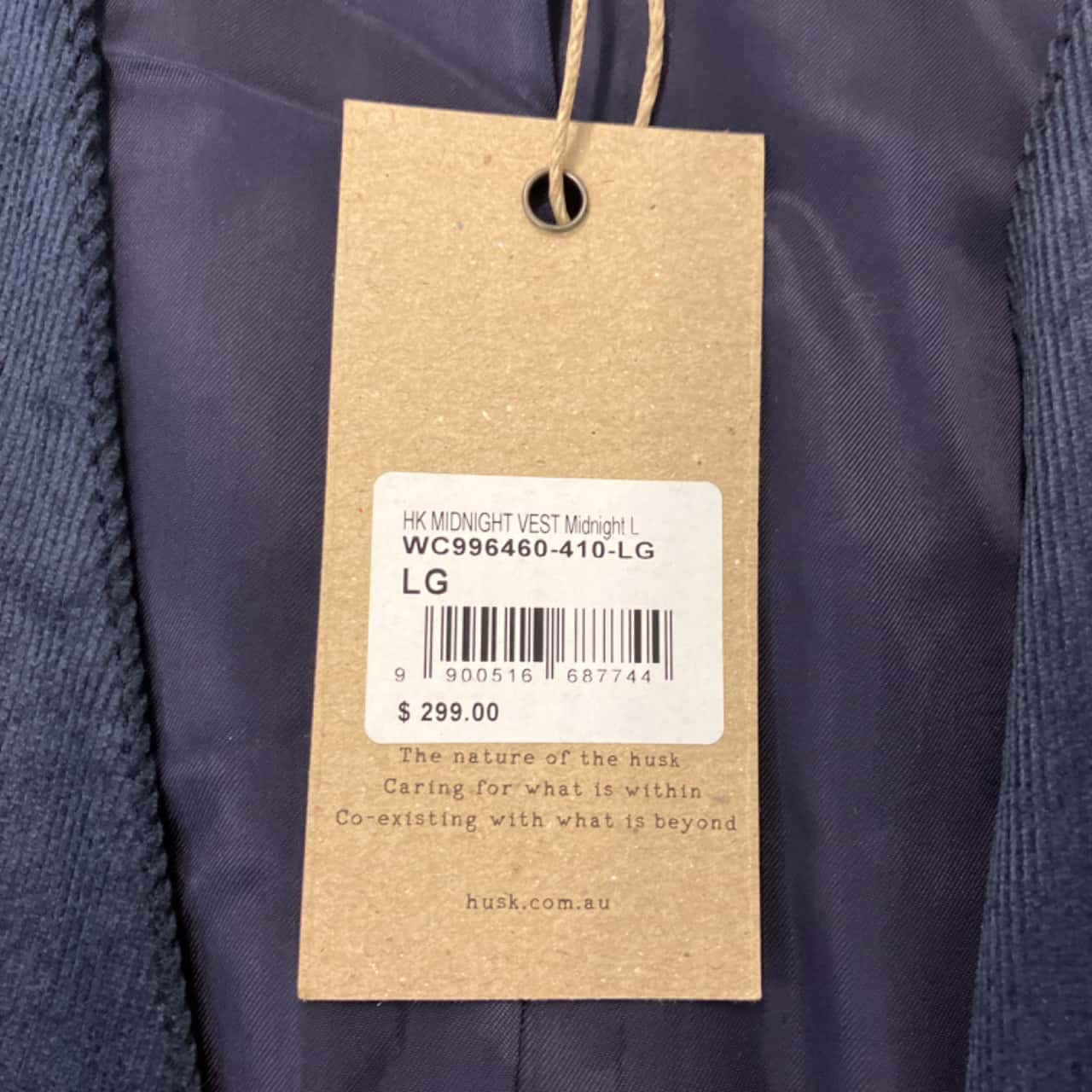 Husk Navy Blue Midnight Vest BNWT