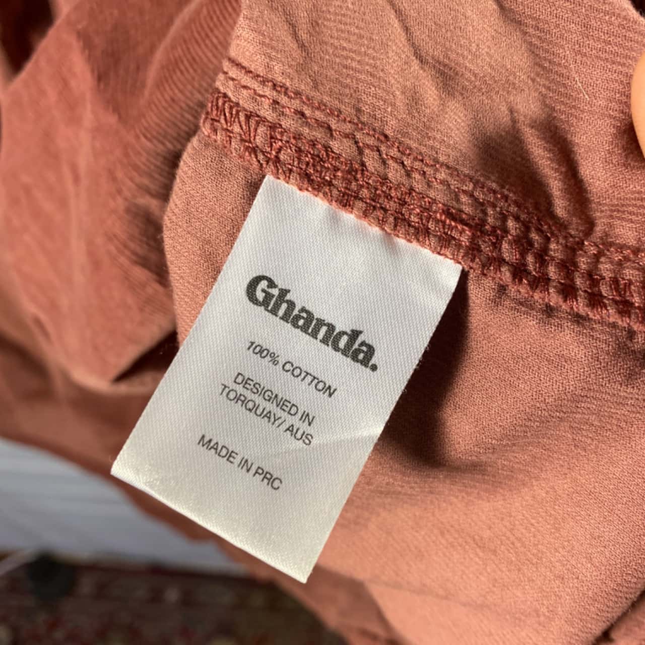 Ghanda Mens Size L Long Sleeve Cord Shirt Pastel Pink (s)