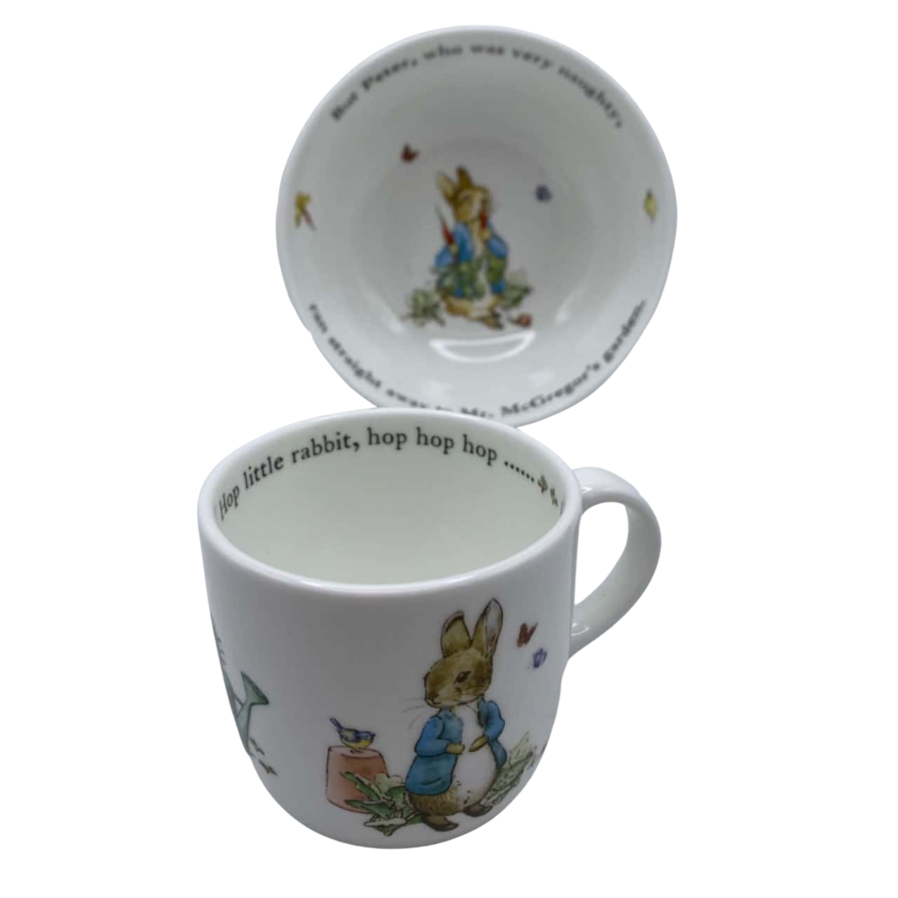 Super Sweet Wedgwood Peter Rabbit Cup and Bowl Set