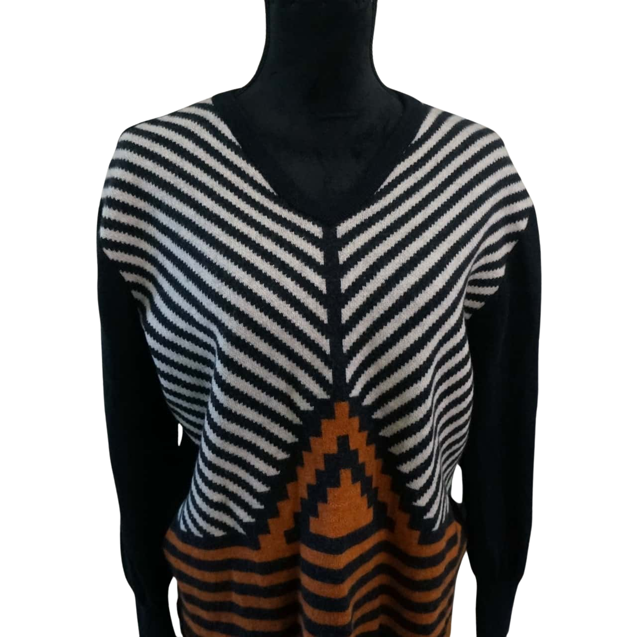 Gorman - Women Jumper. Size 12 Jumpers Colours Black, White & Brown.