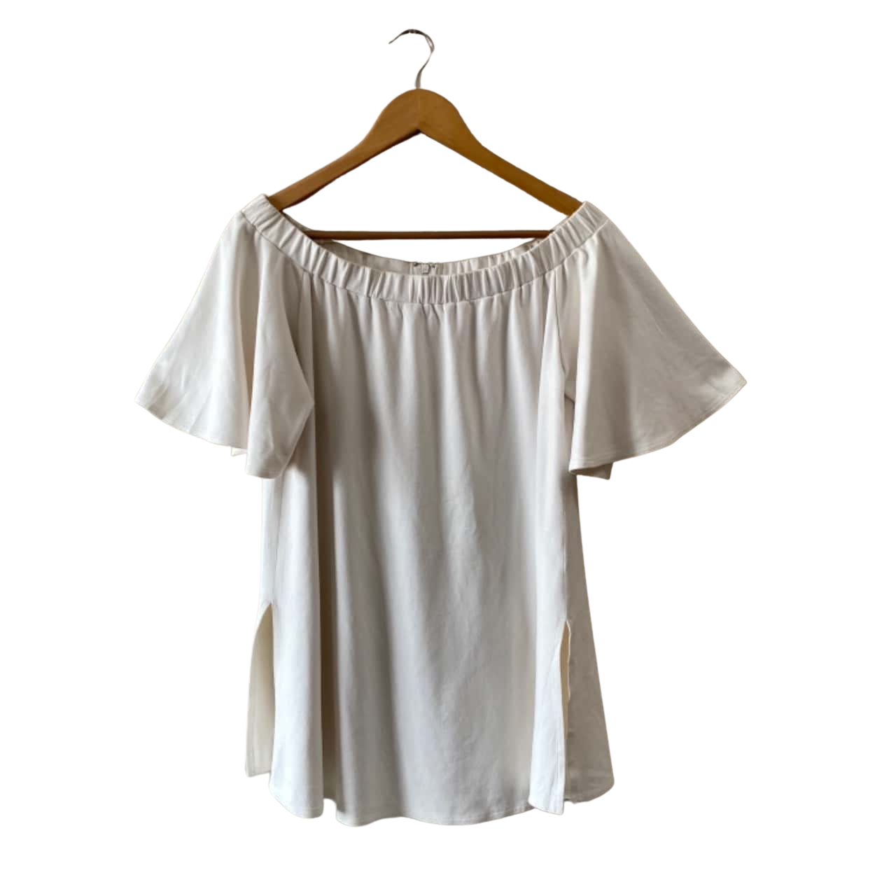 Mossman Women's Size 12 Off Shoulder Top Winter White(s)