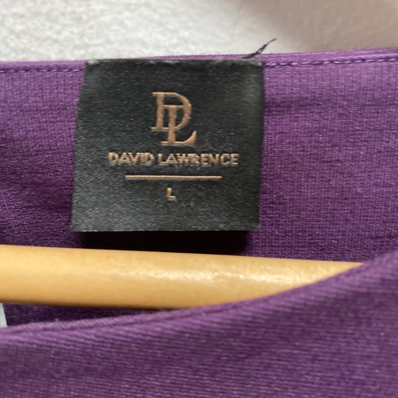 David Lawrence Womens Size L Purple Top