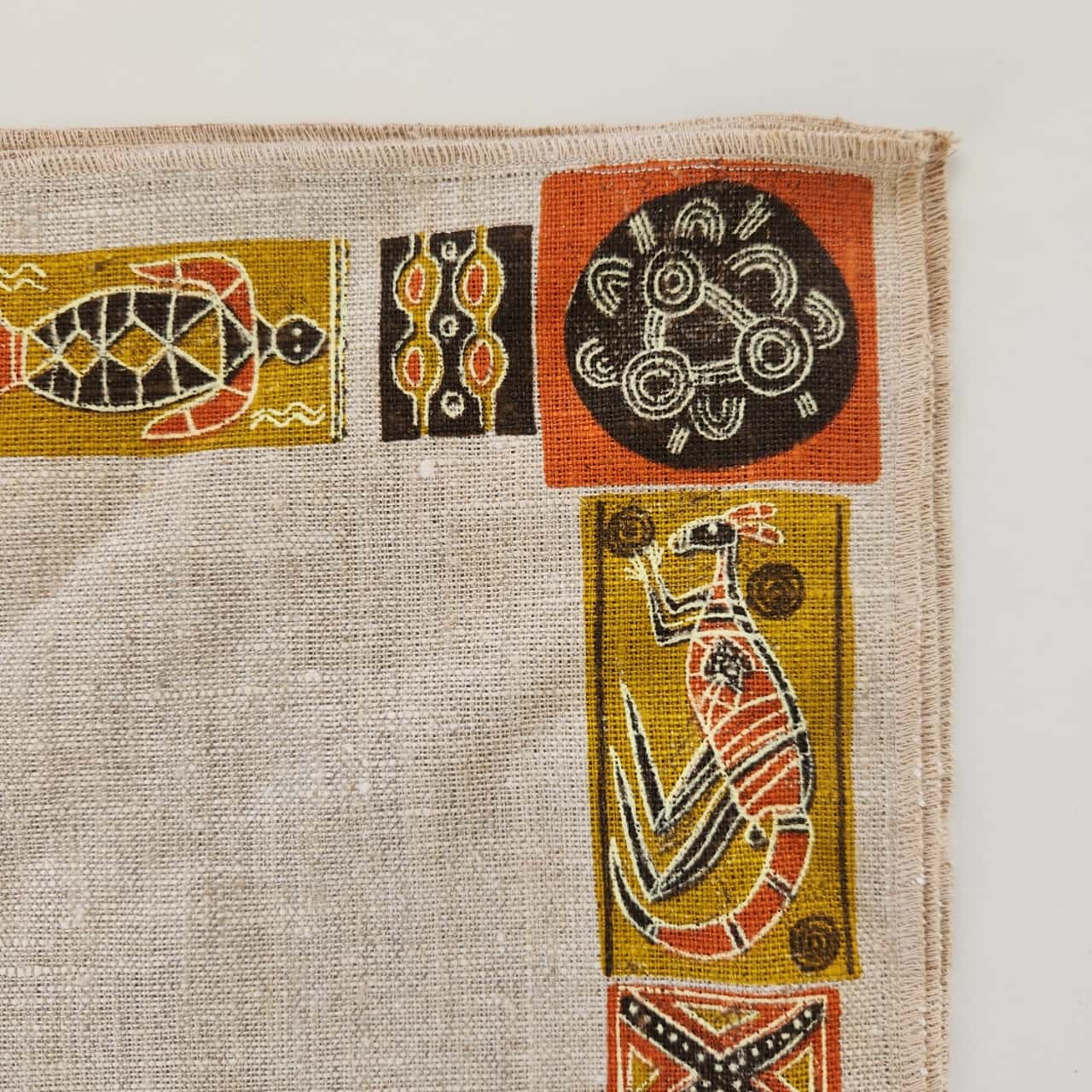 Indigenous designed pure linen placemats 4x(s)