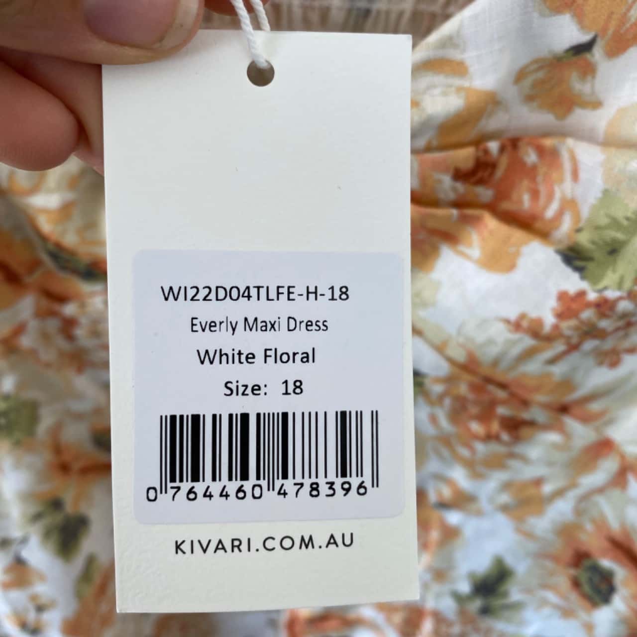 Kivari White Floral Everly Maxi Dress Plus Size 18 (s)