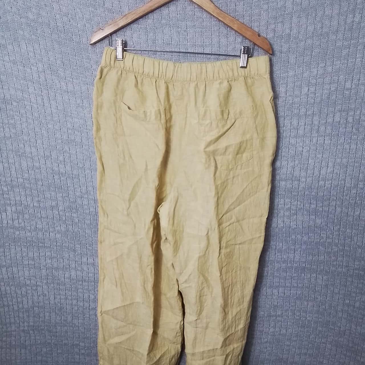 Cynthia Rowley Womens Size L Wide Leg Pants Mustard