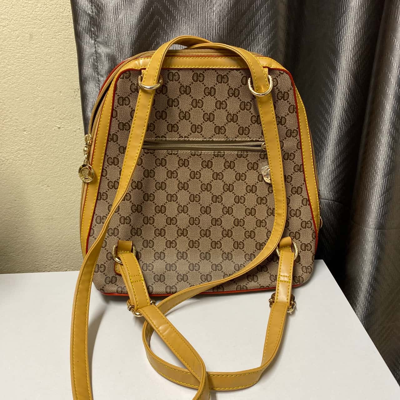 Women's Beige Backpack With Bow(s)