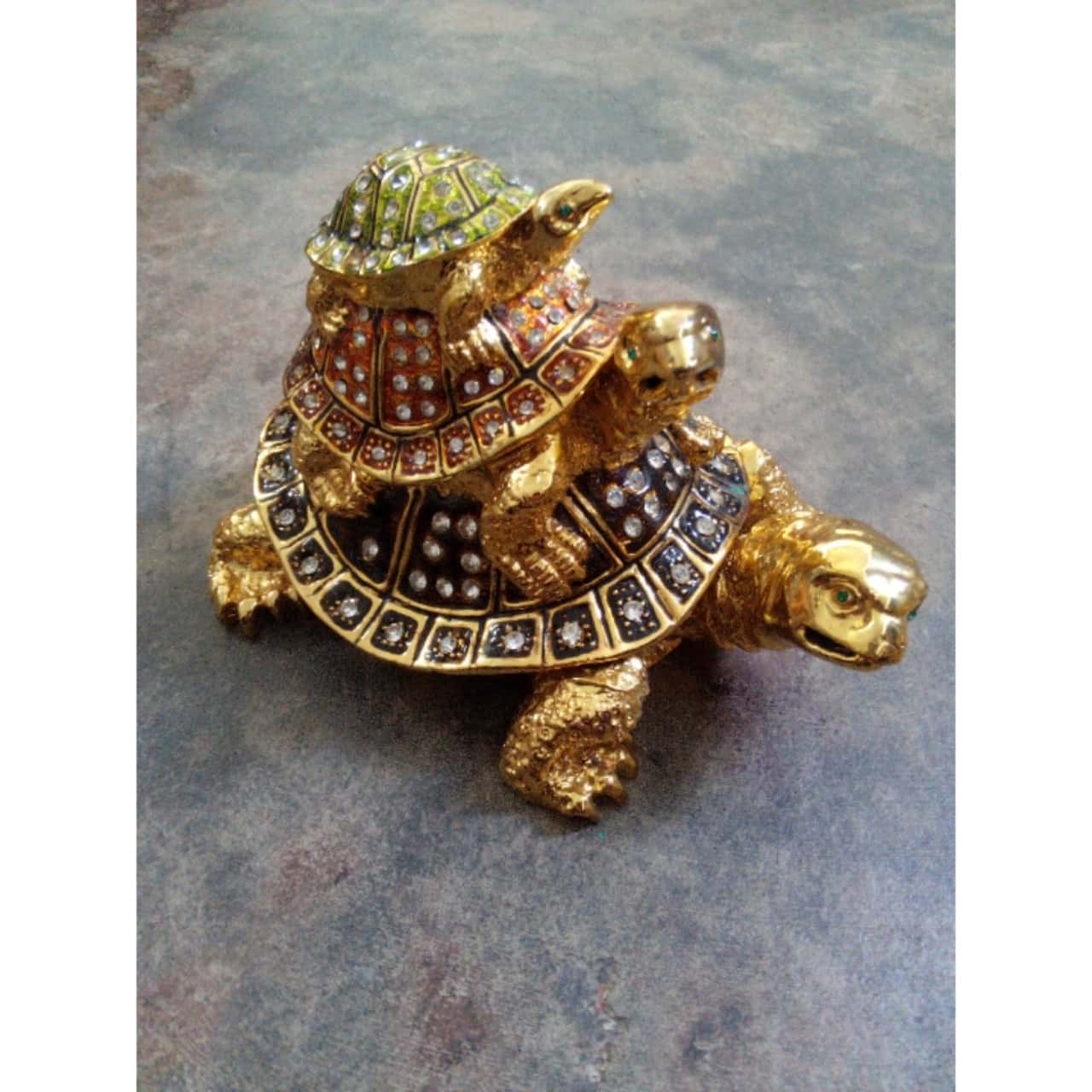 3 Stacked Jewellery/Trinket Turtles(s)