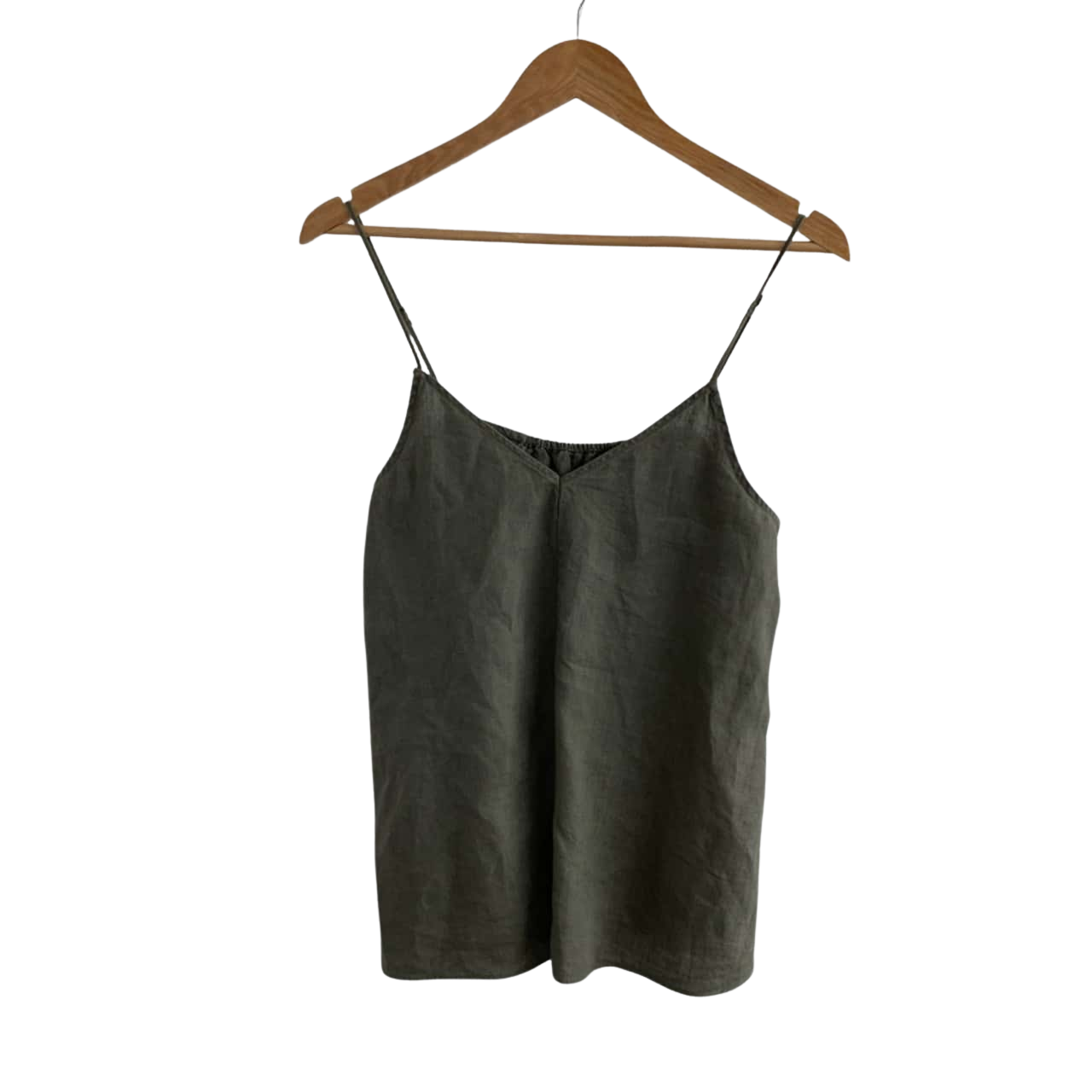 Country Road Size 8 Green Linen Singlet (s)
