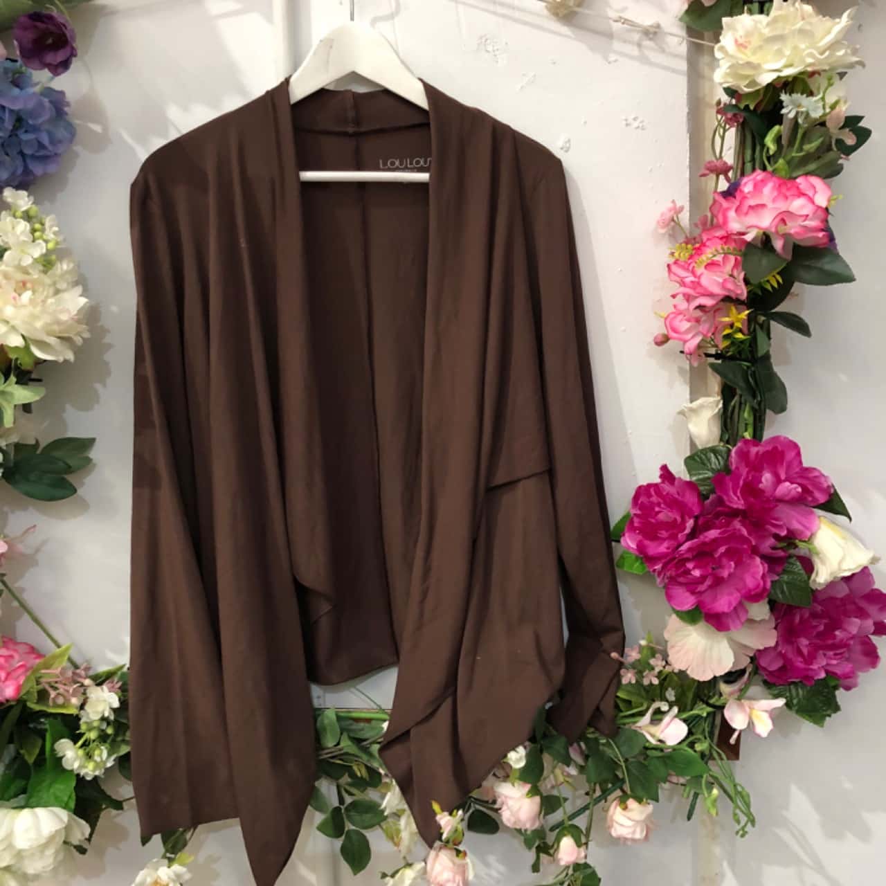 Loulou Size M L Brown Soft Open Jacket S