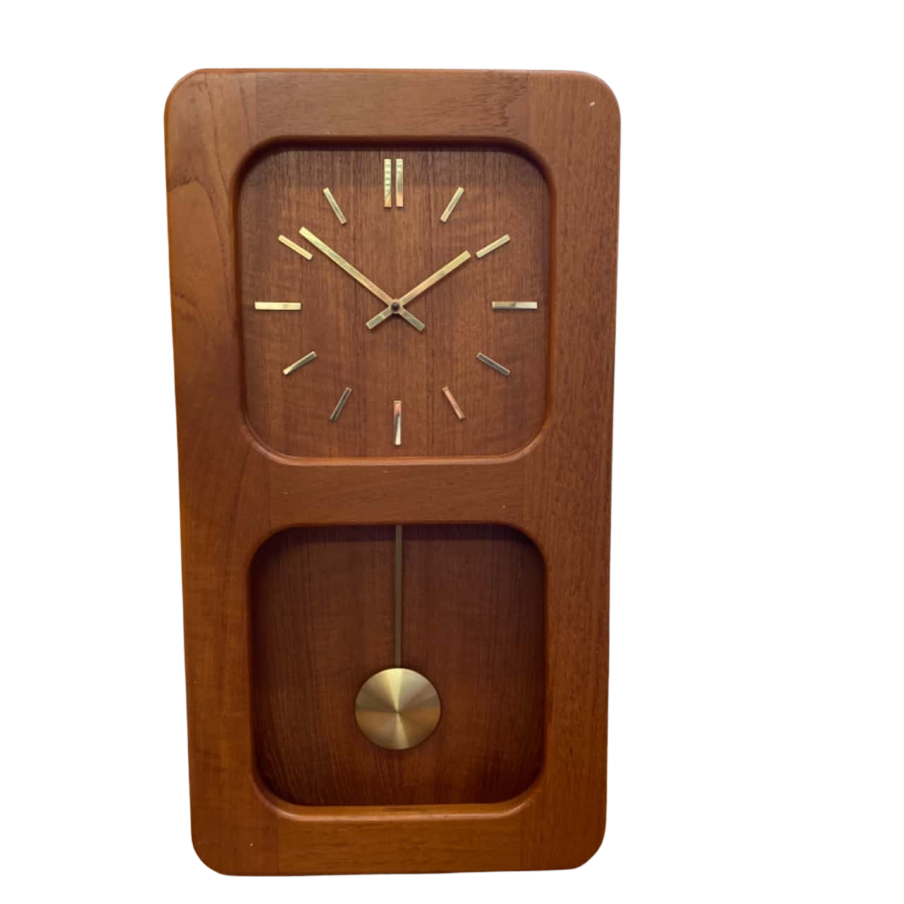 Mid Century Westminster Danish Teak Wall Clock (s)