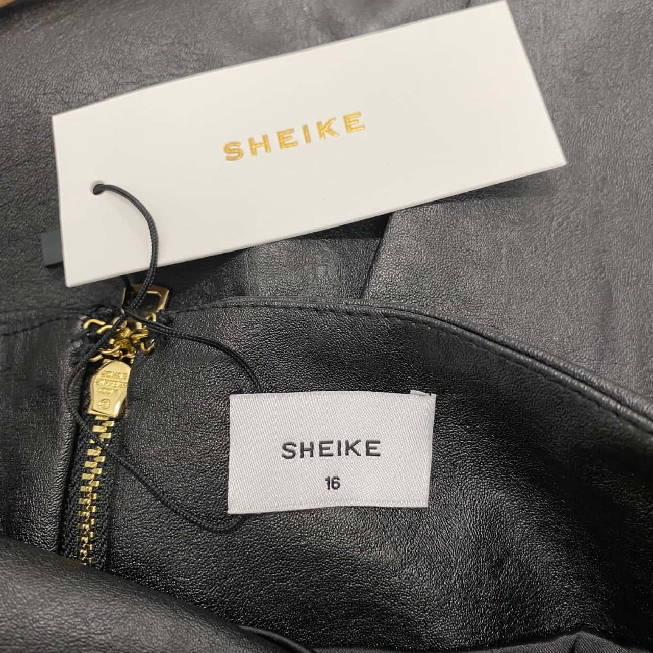 Sheike Women's Faux Leather Skirt Size 16 Black RRP$120