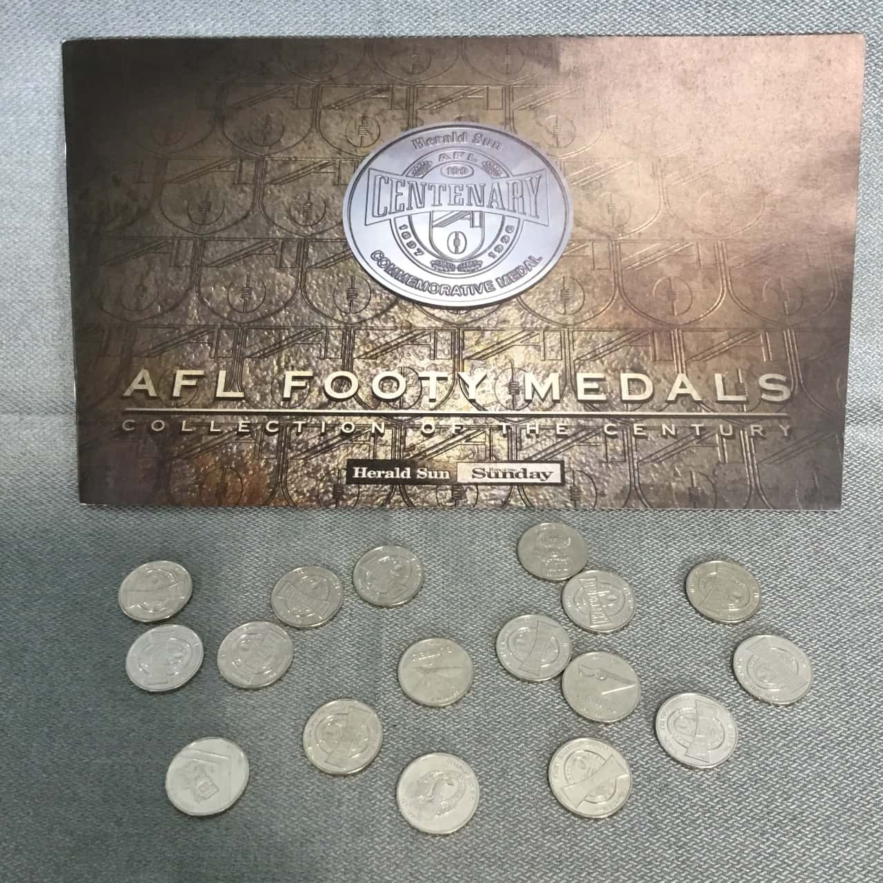 Herald Sun/AFL Commemorative Footy Medals Collection Of The Century(s)