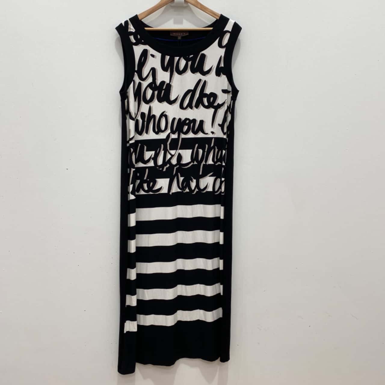 Maggie T Womens Stretch Maxi Dress Size 1 Black/White