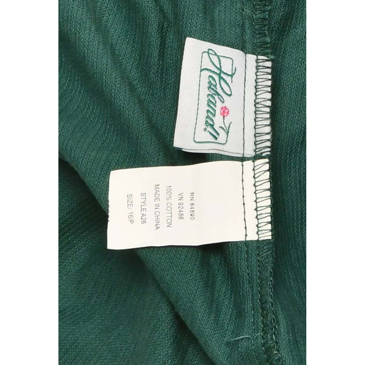 Haband Womens Size M High Waisted Pull On Corduroy Pants Green(s)