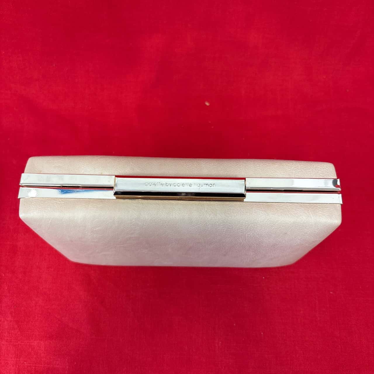 Colette Hayman Women’s Clutch with chain Beige